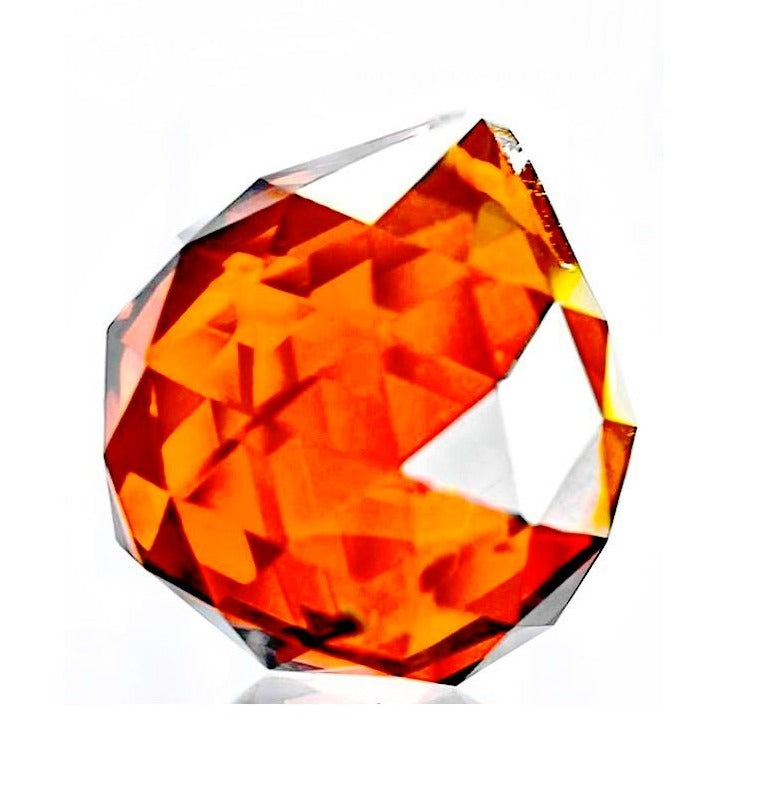 Amber Faceted Ball Prism Chandelier Crystals – ChandelierDesign