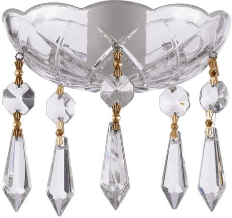Clear Crystal Bobeche with 38mm Icicle Crystals for Chandeliers ...
