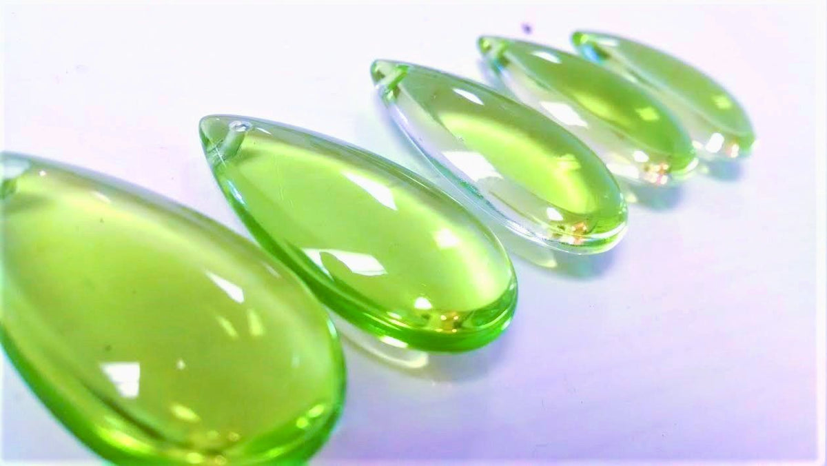 Spring Green Smooth Teardrops Chandelier Crystals, 38mm Pack of 5 ...